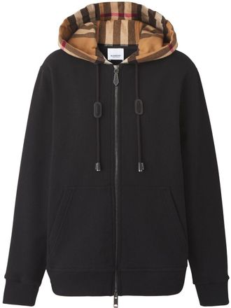 Burberry Karierter Hoodie - Schwarz