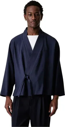 Kenzo Veste Kimono - Homme - Vestes - Bleu - Taille: XL