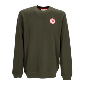 Fj&auml;llr&auml;ven 1960 Logo Crewneck Sweatshirt Deep Forest - - Sweatshirts & Hoodies - Herren - Gr&uuml;n - S