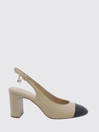 Michael Kors Piper Slingback-Pumps aus Leder mit MK-Monogramm und Blockabsatz
