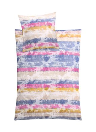 Kleine Wolke Bettw&auml;sche Satin JARVEN Multicolor 135 x 200 cm und 80 x 80 cm