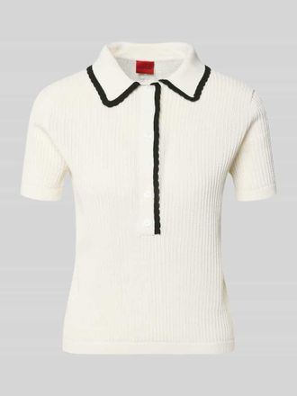 HUGO BOSS Regular Fit Strick-Shirt aus reiner Baumwolle Modell SLYSA