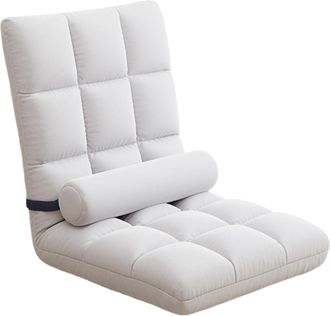 Generic Verstellbarer Bodenstuhl mit R&uuml;ckenst&uuml;tze - Leichte und tragbare Liege f&uuml;r Gaming Lesemeditation - Ergonomisches Design widersteht Verformungen, ideal