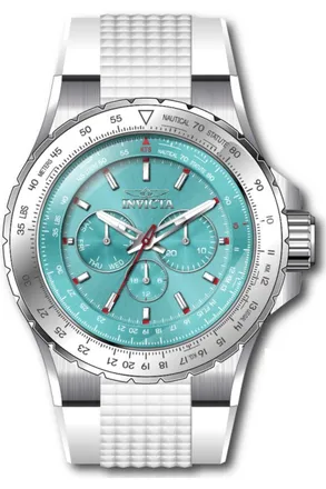Invicta Aviator 50960 Herrenuhr - Quarzwerk - Edelstahl mit blauem Zifferblatt - 50 mm