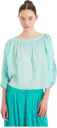 Antik Batik Femme, Blouses et Chemises, Bleu, Taille: 38 FR Fruti Top