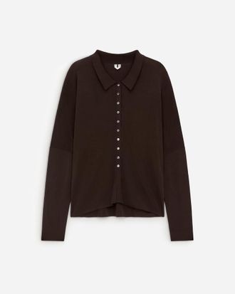 Arket Feinstrickhemd -Braun