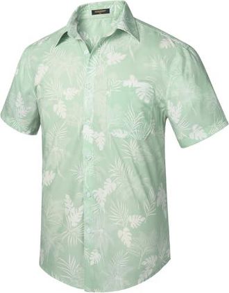 Hisdern Chemises hawaïennes pour Hommes Chemises décontractées pour Hommes Chemise Aloha à Manches Courtes imprimée dété Funky Beach Hawaii Chemise Aloha à Ma