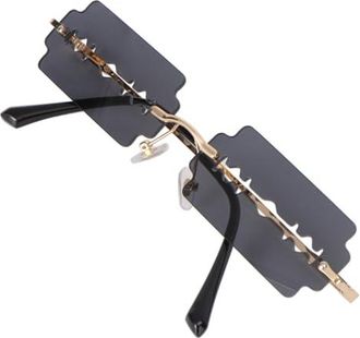FOMIYES Lunettes de Soleil Ajour&eacute;es de Rasoir C1 Gris Accessoire Amusant pour F&ecirc;tes et S&eacute;ances Photo L&eacute;g&egrave;res et Confortables Lunettes de Mode D&eacute;coratives pour