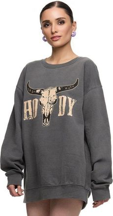 Worldclassca Sweatshirt Worldclassca Oversized Sweatshirt Print HOWDY Stier Langarm Pullover Print - HOWDY
