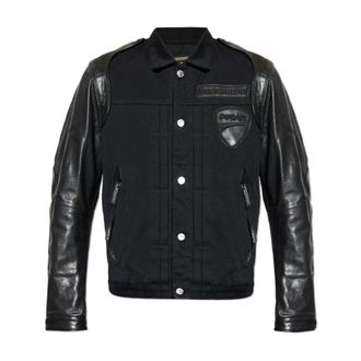 Dsquared2 Ducati Leder- & Canvas-Truckerjacke - - Jackets - Herren - Schwarzk - L