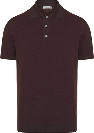 Canali Homme, Tops, Brun, Taille: 2XL Polo en maille de coton