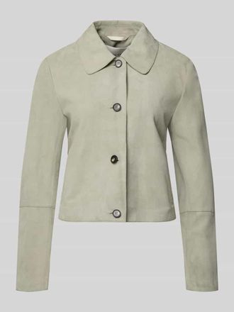 Marc O'Polo Regular Fit Lederjacke aus echtem Ziegenvelours