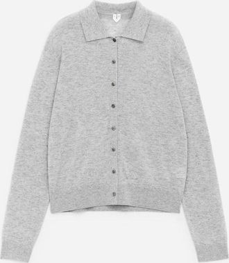 Arket Strickjacke Aus Reinem Kaschmir -Grau
