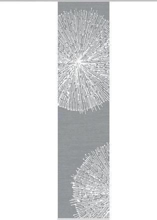 Vision S 84557 Schiebegardine Creston I halbtransparent Bambusoptik 260x60 cm, Farbe:grau