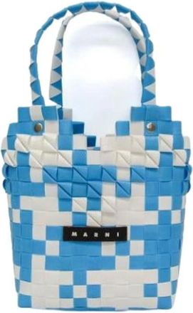 Marni Pre-owned Kids Line Diamond Basket Bag - Femme - Pre-owned - Bleu - Taille: ONE Size