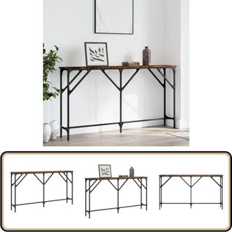 vidaXL Konsolentisch R&auml;uchereiche 140x23x75 cm Holzwerkstoff - Konsolentisch - Flurtisch - Wohnzimmerstil - Sideboard - Industriel Design
