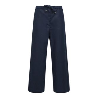 Max Mara Femme, Pantalons, Bleu, Taille: 36 FR Amedea Wide Pantalons