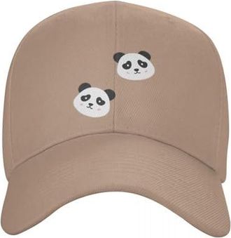 Generic Casquette de baseball personnalis&eacute;e avec motif panda et ours - Protection solaire - Pour homme et femme - R&eacute;glable - Cadeau d&eacute;t&eacute;