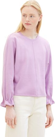 Tom Tailor Damen Batwing Sweatshirt, heather purple, XL