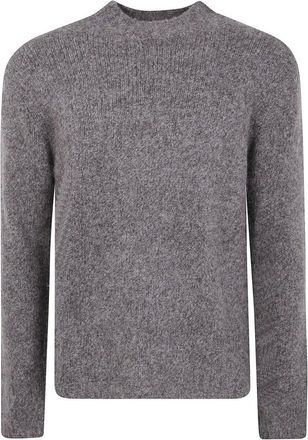 Emporio Armani Homme, Pulls, Gris, Taille: M Pull Col Rond en M&eacute;lange de Laine