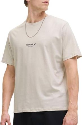 Jack & Jones Jjesoho T-Shirt SS Crew Neck Noos, Beige Clair, S