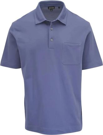 Ermenegildo Zegna Homme, Tops, Bleu, Taille: XL Chest-Pocket Polo