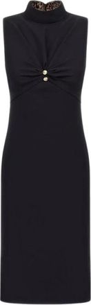 Roberto Cavalli Schwarzes Logo-Kleid Hergestellt in Italien - - Dresses - Damen - Schwarzk - XL