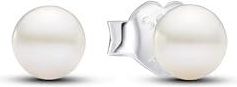 Pandora Pandora Timeless Clous doreilles en argent sterling avec perle de culture deau douce traitée blanche de 4,5 mm