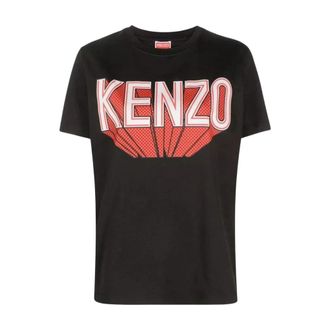 Kenzo Logo-bedrucktes T-Shirt mit Rundhalsausschnitt - - Tops - Damen - Schwarzk - XS
