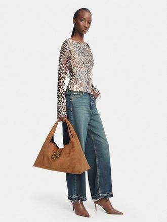 Just Cavalli Handtasche Just Cavalli Iconic Snakes 81RA4BB1 ZSE74 Braun