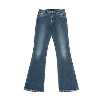 3x1 High-rise Kickflare Jeans in Dunkelblau - - Jeans - Damen - Blau - W25