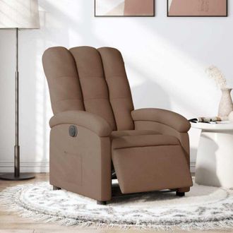 vidaXL Relaxsessel Elektrisch Braun Stoff - Vidaxl