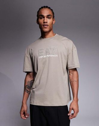 Emporio Armani Armani - EA7 - Train Visibility - T-shirt ample - Marron-Brown