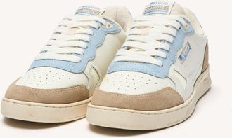 Faguo Baskets basses &eacute;cru & bleu clair cuir - COMMUTE 1