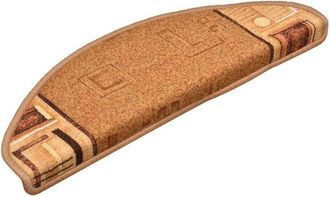 vidaXL Vidaxl - Tapis auto-adh&eacute;sifs pour les escaliers 15 pcs 65x21x4 divers cololri cm Couleur : Beige