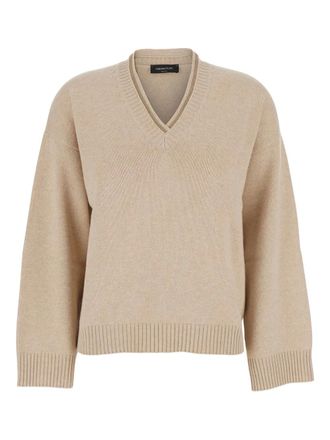 Fabiana Filippi pull à col v - Tons neutres