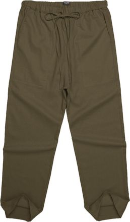 Coofandy Leinenhose Herren mit Tunnelzug Herrenhose Leicht Sommerhose Freizeithose Einfarbig Hosen mit Taschen Olivgrün 3XL