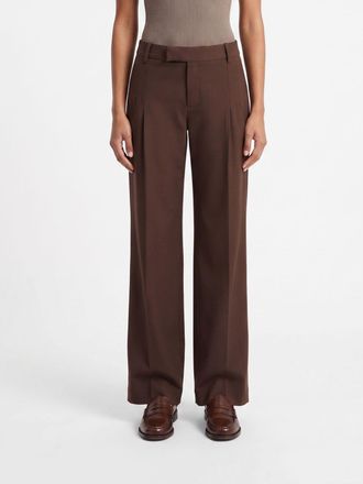 Federica Tosi Pantalon de tailleur en cr&ecirc;pe &agrave; coupe droite et &agrave; pinces