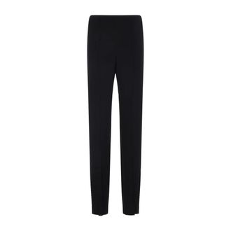Giorgio Armani Gerade geschnittene Hose aus Viskose-Cady - - Trousers - Damen - Schwarzk - 2XL