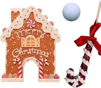 Generico Mini-Golf-Spielzeug: Festliches Lebkuchen-Themenspiel, kompakte Tischaktivit&auml;t, kreative Unterhaltung f&uuml;r Partys, interaktives und lustiges Design | l