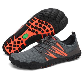 Saguaro Barfußschuhe Herren Schnell Trocknend Wasserschuhe Leicht Atmungsaktive Badeschuhe Männer rutschfest Barfussschuhe, Grau, 43 EU