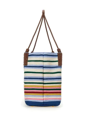 Etro Womens Shopping Bag Libra Paisley Medium Multicolour Viscose Shoulder