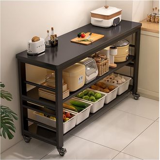 Generic K&uuml;cheninsel mit Stauraum, Buffetschr&auml;nke, Sideboard, offenes Regal mit Lenkrollen, K&uuml;chenarbeitstisch, for Restaurant, Gesch&auml;ft, Lager, Zuhause, K&uuml;che