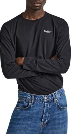 Pepe Jeans London Herren Original Basic 2 Long N T-shirt, Schwarz (Black), XXL