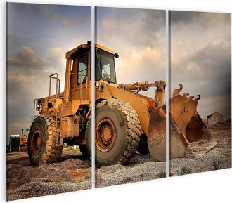 Islandburner Bild auf Leinwand Baumaschinen Himmel Hintergrund Baustelle Bilder Wandbilder Poster