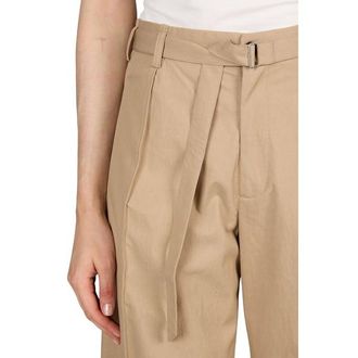Co Pantalon avec ceinture amovible en coton m&eacute;lang&eacute;