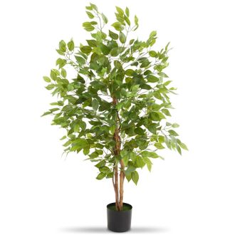 TecTake Ficus k&uuml;nstliche Zimmerpflanzen, Kunstblumen wie echt, k&uuml;nstliche Pflanzen, Deko Wohnzimmer, K&uuml;che, Badezimmer Deko, Schlafzimmer Deko, Fr&uuml;hlingsdeko,