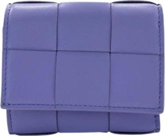 Bottega Veneta Portefeuille Tri-fold Pre-owned - Femme - Pre-owned - Violet - Taille: ONE Size