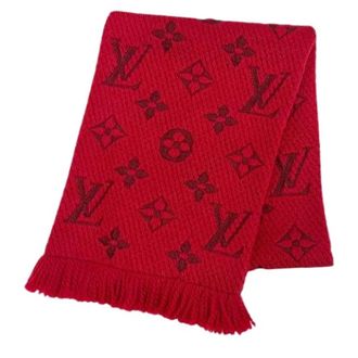 Louis Vuitton Pre-owned Escale Logomania Monogram Wool Silk Scarf - Femme - Pre-owned - Rouge - Taille: ONE Size