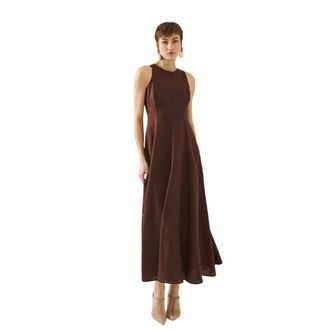 Access Fashion Access Fashion, Femme, Robes, Brun, Taille: 42 FR Resort Redingote Dress